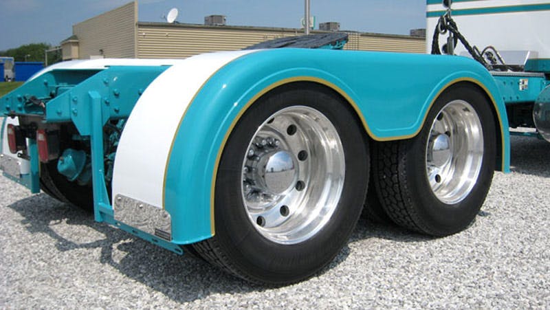 Semi Truck Fiberglass Low Cut Full Fender Set With Brackets - Raney's ...