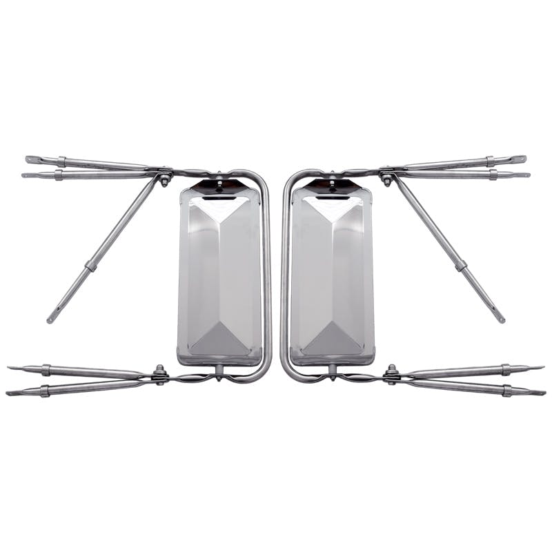 West Coast 7" x 16" Stainless Steel Mirror With Adjustable Assembly ...