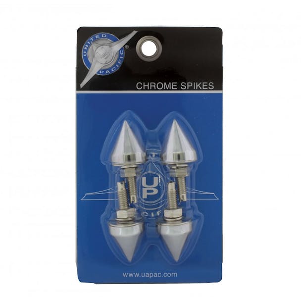 Chrome Spike License Plate Fasteners - Raney's Truck Parts