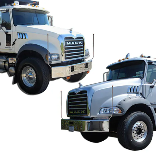 Mack Granite Stainless Steel LED Bumper Guide - Raney's Truck Parts