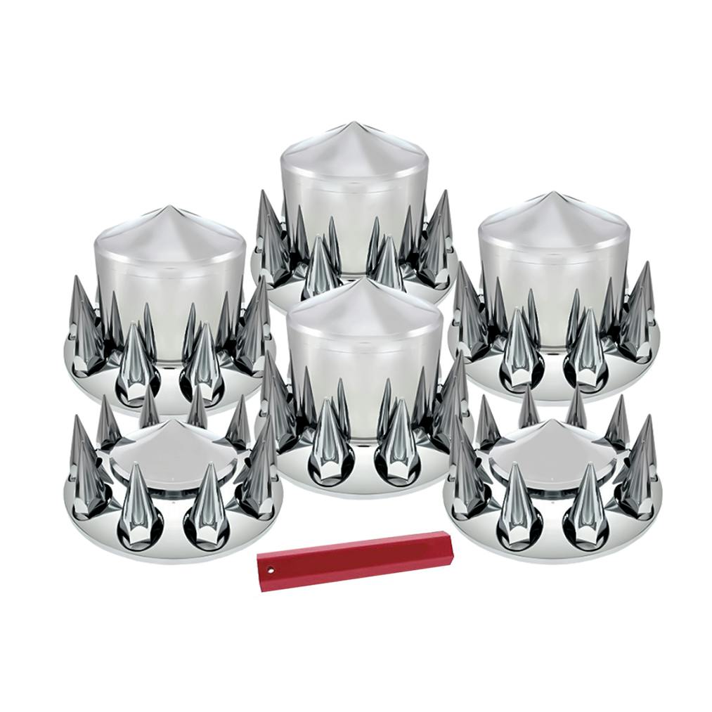 Complete Chrome Axle Cover Kit with Standard Lug Nut Covers - Raney's ...