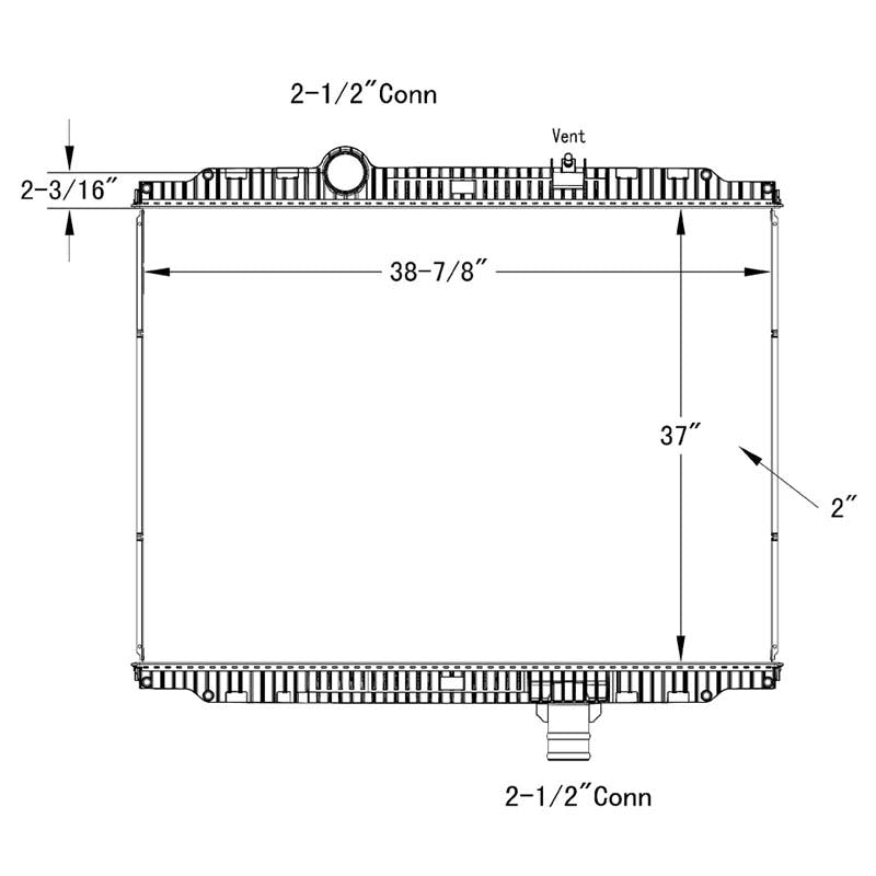 Kenworth T2000 Peterbilt 386 587 OSC Radiator 37" Core Height - Raney's ...