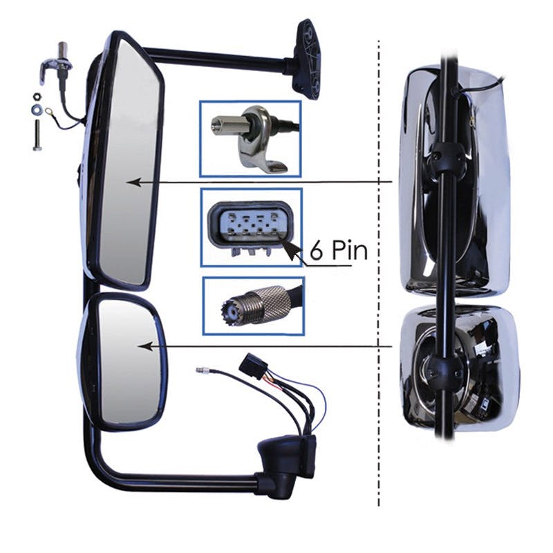 Freightliner M2 Exterior Mirror Assembly With Electric Operation And ...