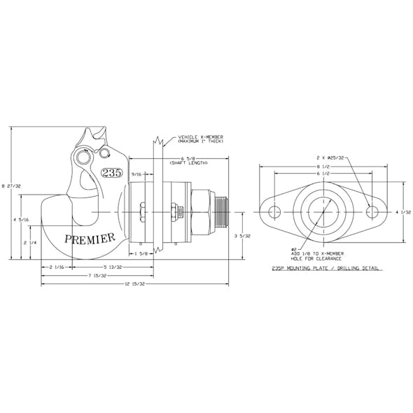 240 Pintle Hitch Coupling By Premier Manufacturing - Raney's Truck Parts