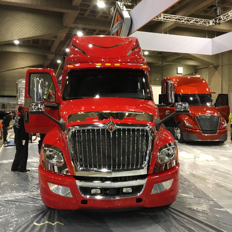 International LT Stainless Steel Bug Deflector - Raney's Truck Parts