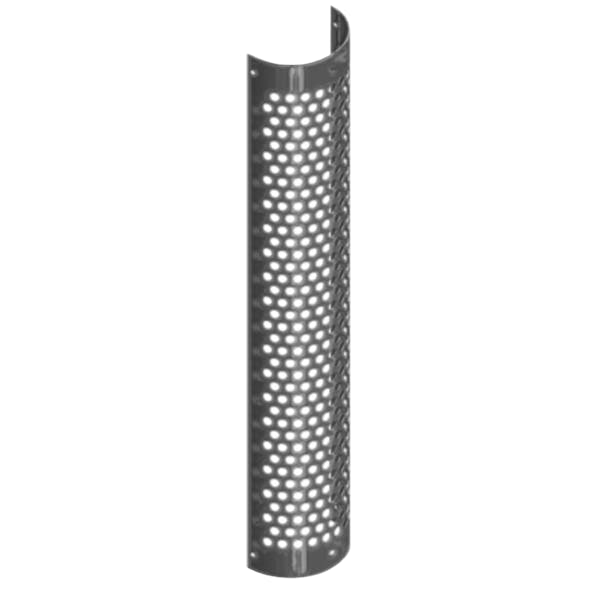 6" Stainless Steel Stack Guard Heat Shield 48" Long 180 Degree - Raney ...