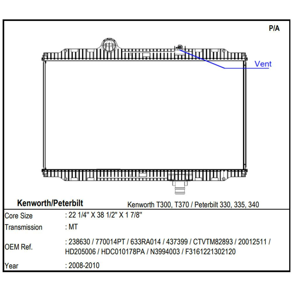 Kenworth T300 Radiators | Raney's Truck Parts
