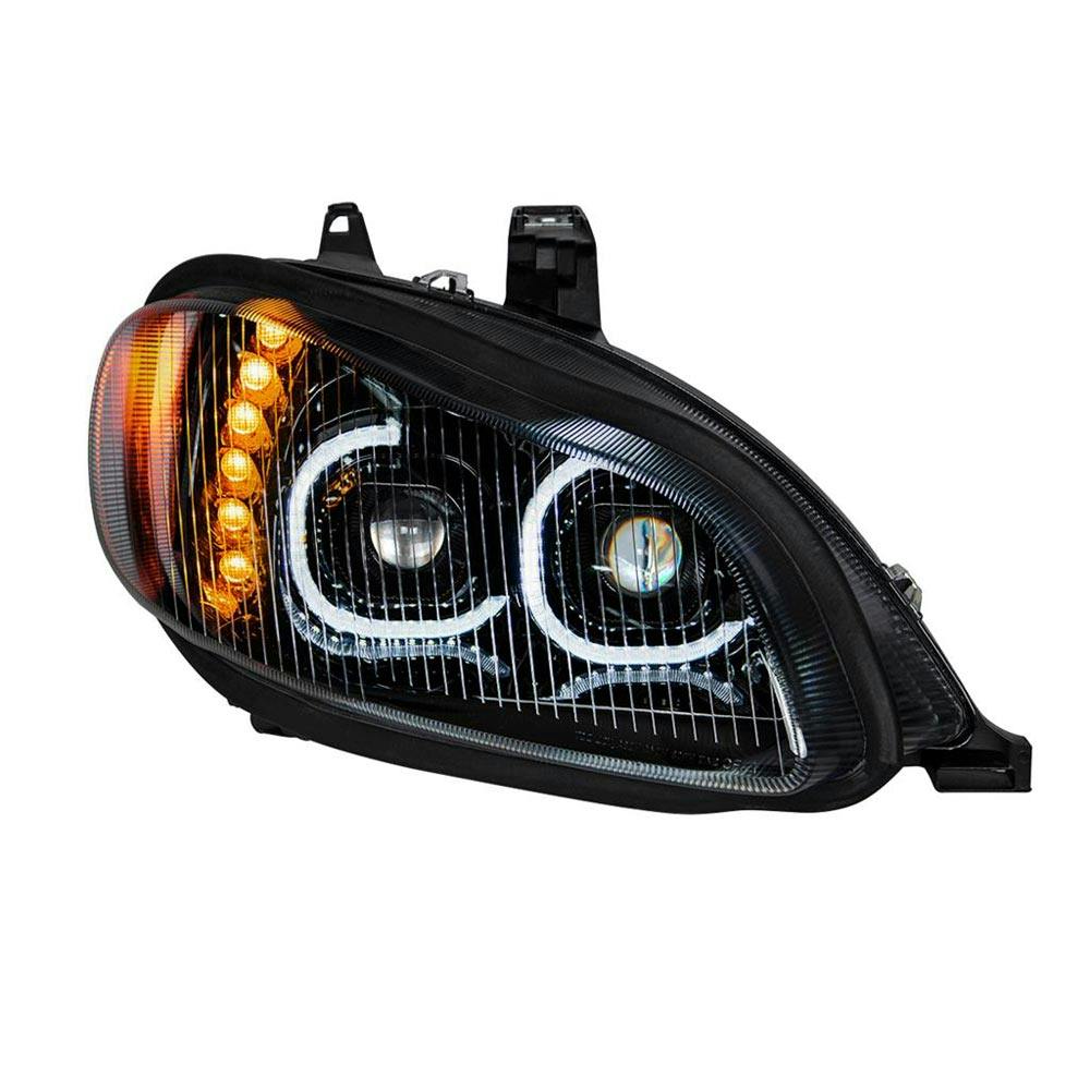 Freightliner M2 Full LED Blackout Projection Headlights With DRL Halo ...