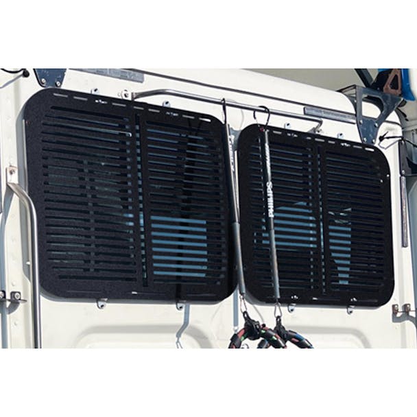 Freightliner Day Cab Stainless Steel Rear Window Guards - Raney's Truck ...