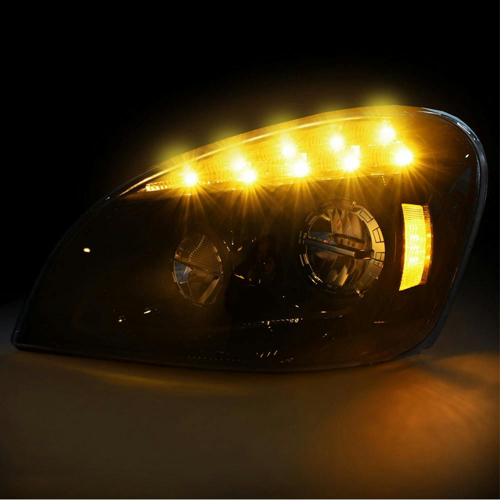 Freightliner Cascadia Full LED Blackout Headlights - Raney's Truck Parts
