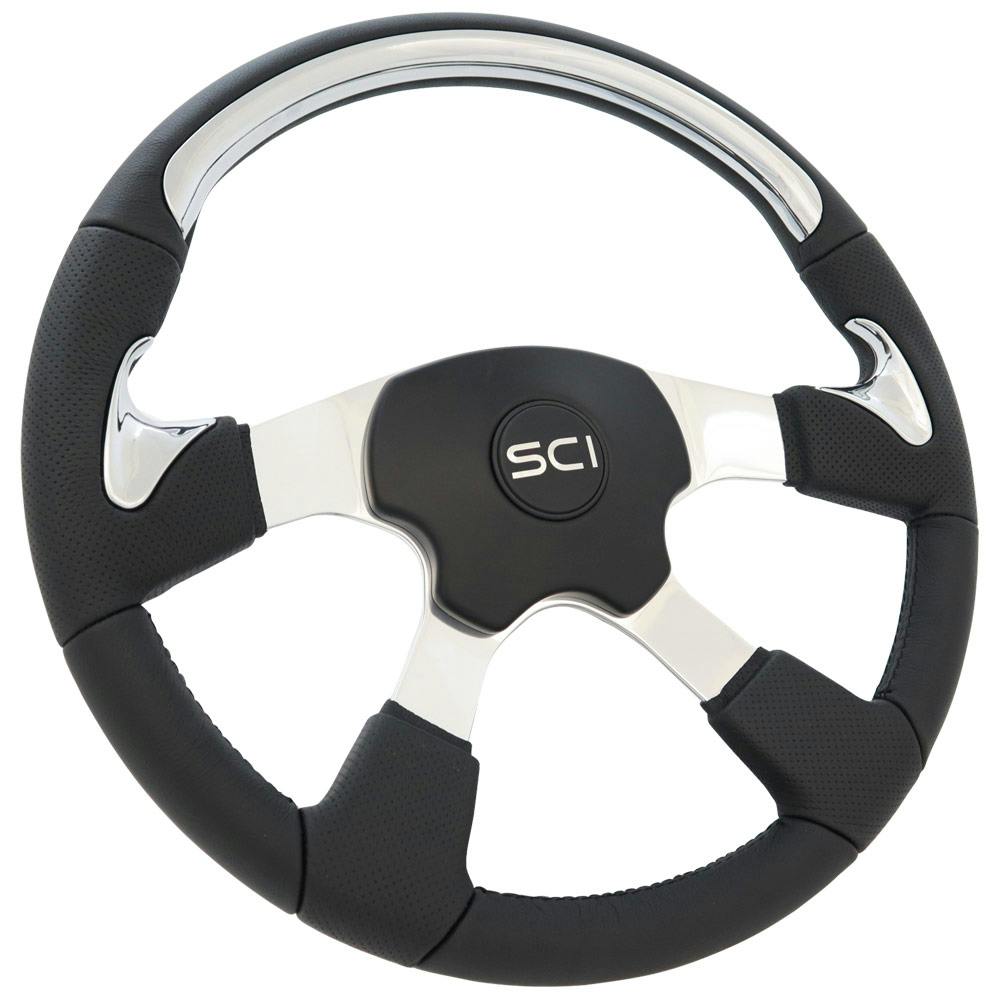 18" 4-Spoke "Traveler" Leather SCI Steering Wheel