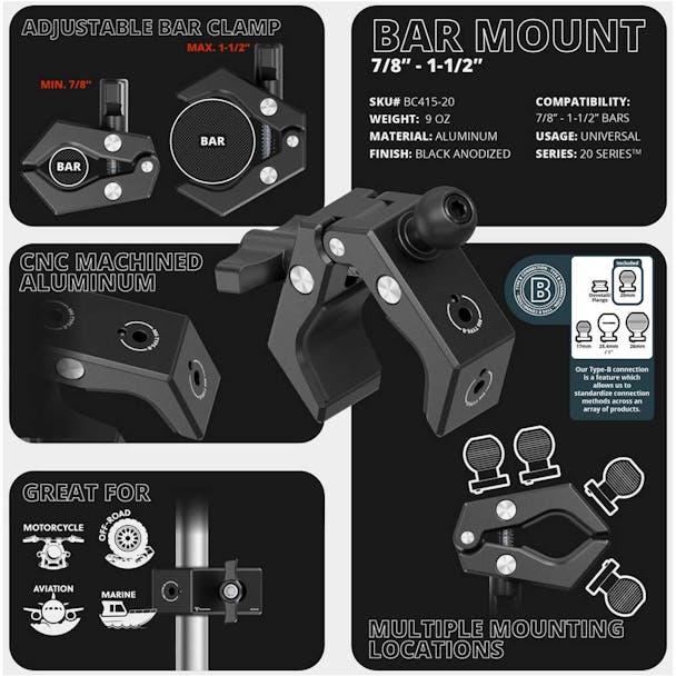 Grab Handle Bar Tablet Mount