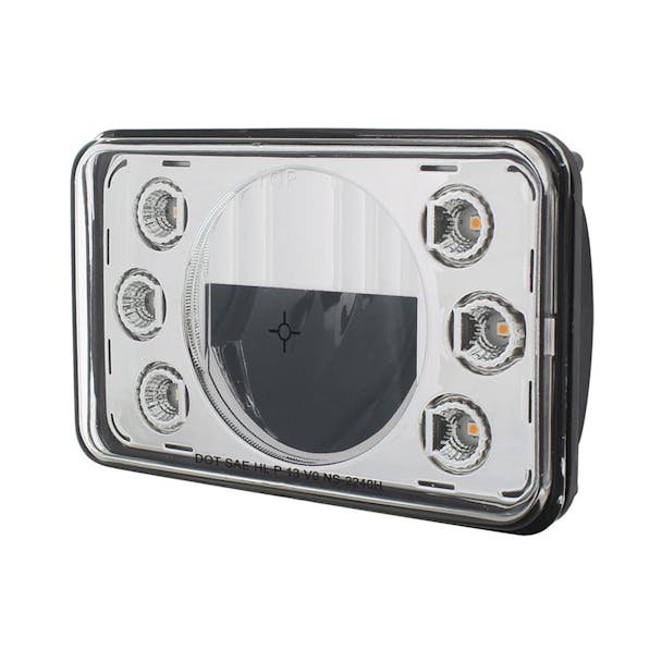 4" x 6" ULTRALIT LED High Beam Headlight With Dual Function Position ...