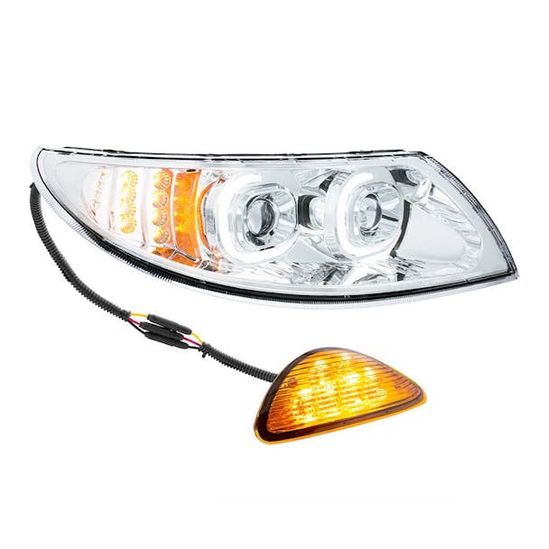 International Durastar Chrome Projector LED Headlight Assembly - Raney ...