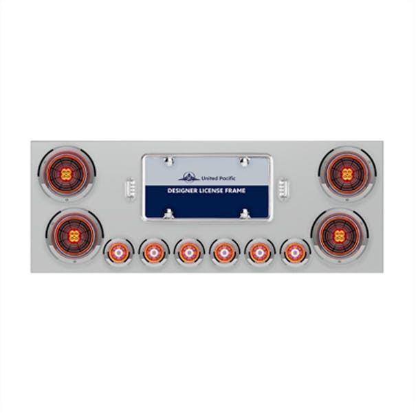 Stainless Steel Rear Center Panel With 4" & 2" Abyss LED Lights - Raney ...