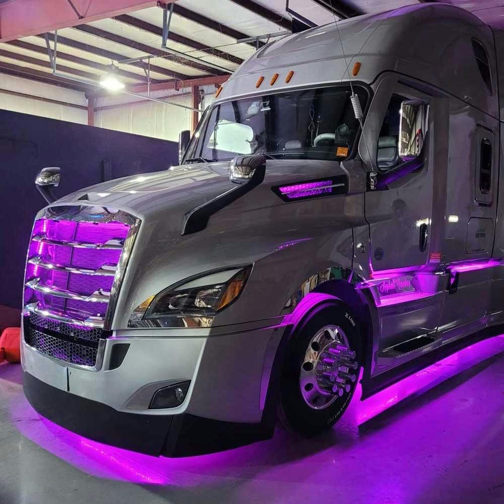 Freightliner Cascadia Grill Accent RGB LED Light Kit with Remote ...