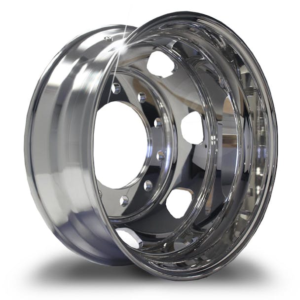 22.5" Kenworth Style Polished Wheel Hub Piloted With 7 Hand Holes ...