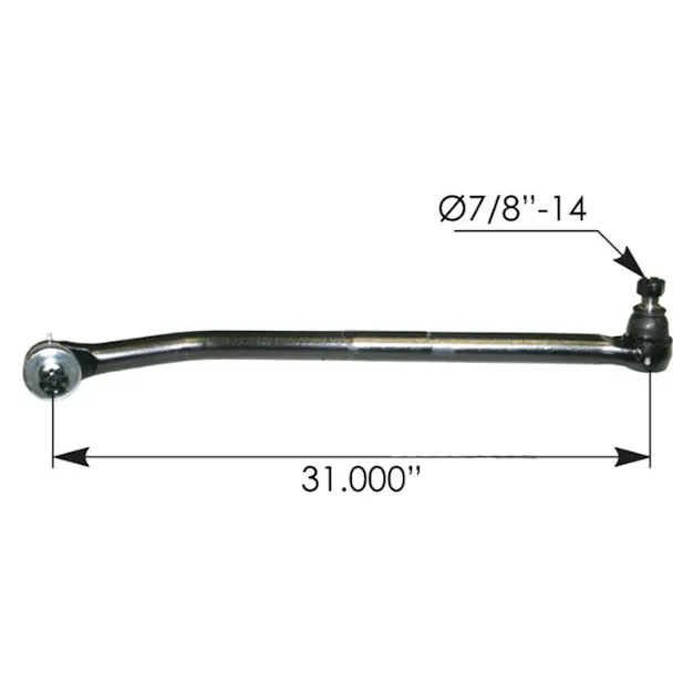 Kenworth Peterbilt Drag Link Assembly L24VU8445A11 - Raney's Truck Parts