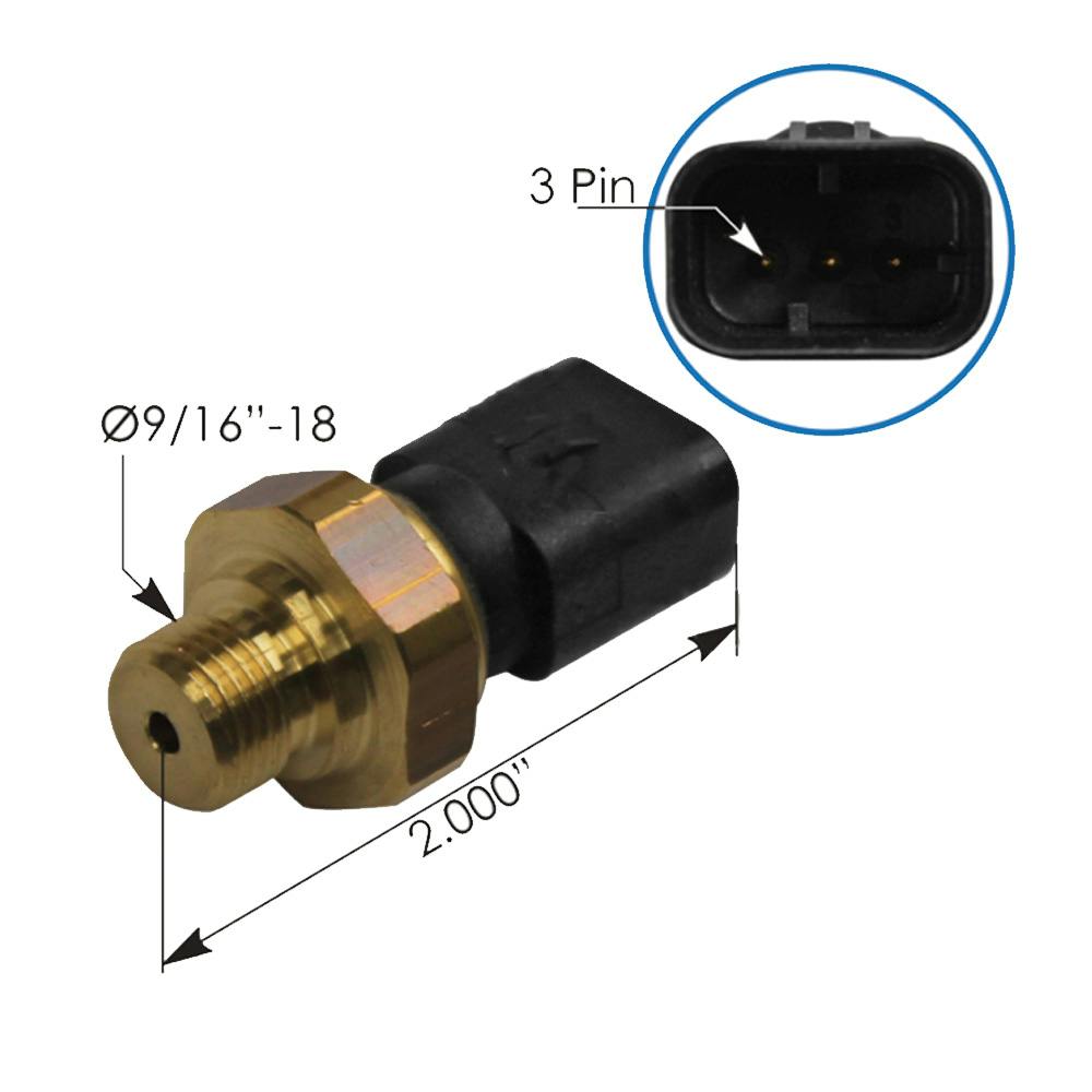 Peterbilt Turbo Inlet Pressure Sensor 274-6717 248-2162 2746717 2482162 ...