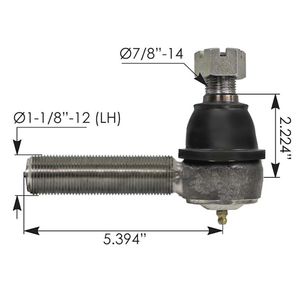 Freightliner Cascadia Driver Tie Rod End 6073380110 6073380610 ...