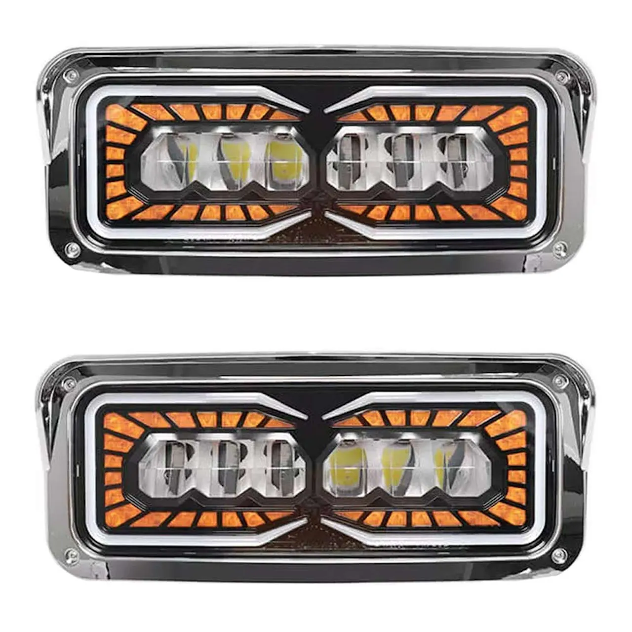 Freightliner Classic Blackout Horizon Series DRL LED Headlight Assembly ...