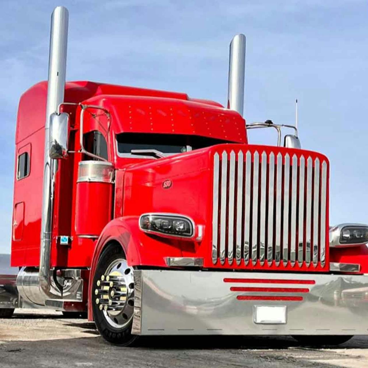 Peterbilt 13" Miami Style Paintable Drop Visor With Hidden LEDs - Raney ...