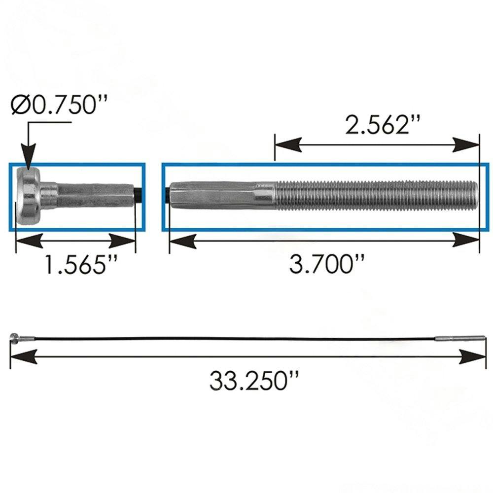 33.3" Freightliner Cascadia Cable Air Tank Mounting 12-21014-005 - Raney's Truck Parts