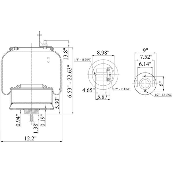 Hendrickson Rolling Lobe Air Spring W013589865 | Raney's