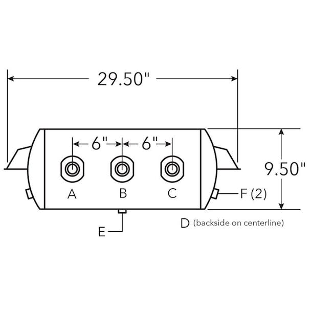 9.5" Diameter Steel Air Tank HT-95165 J95165 | Raney's