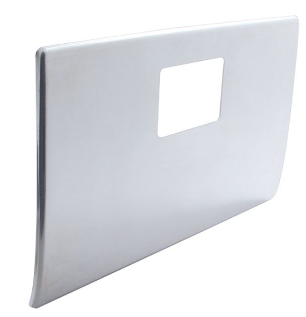 Kenworth 2002+ Stainless Glove Box Cover Trim - Raney's Truck Parts