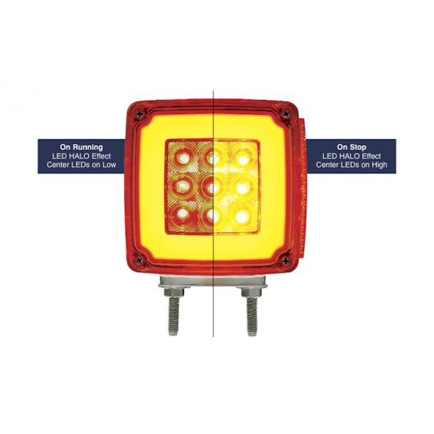 Square Double Face HALO Turn Signal Light With Side LED - Raney's Truck ...